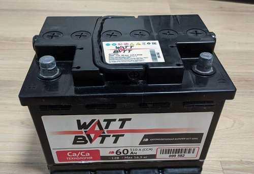 Новый watt batt 60ah 510a 12v аккумулятор