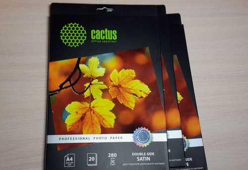 Фотобумага Cactus CS-SMA428020DS двусторон. шелк