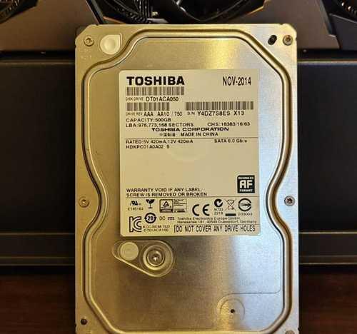 Жёсткий диск Toshiba 500 Гб