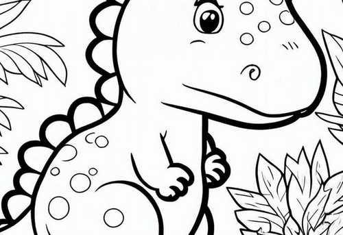 Раскраска детская динозавры
