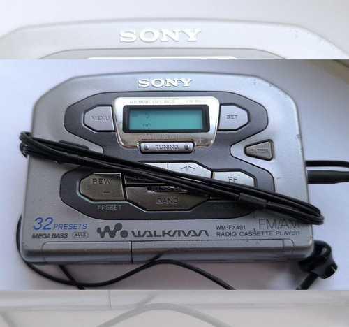 Кассетный плеер Sony walkman wm-fx491