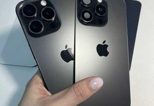 Задняя крышка iPhone 15 Pro black titanium