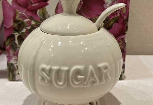 Сахарница с ложкой,Sugar