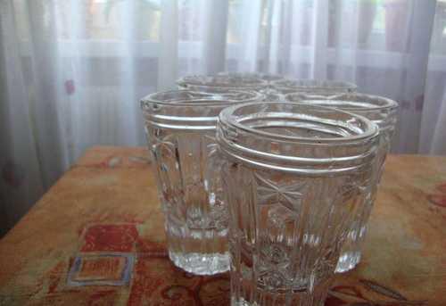 Набор 6 хрустальных высоких стаканов СССР 80-е г