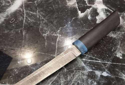 Нож танто ручной работы из кованой дамасской стали