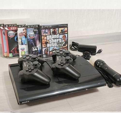 Sony playstation 3 super slim прошитая 500gb