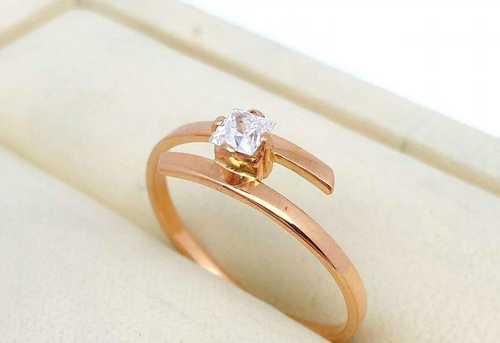Золотое кольцо с камнем 585пр. размер: 18,4
