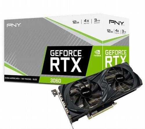 Видеокарта PNY GeForce RTX 3060 12GB uprising Dual