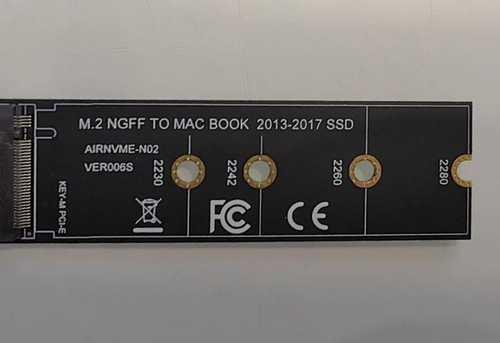 M.2 ngff MAC book 2013-2017 SSD-адаптер nvme