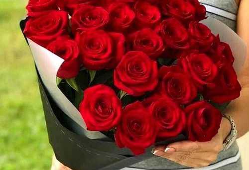 Букет из 15 роз 50см Цветы Розы