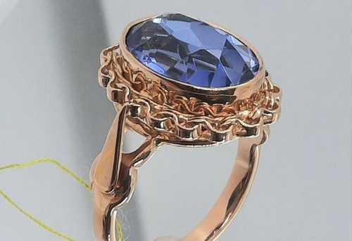 Золотое советское кольцо с корундом 583*