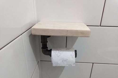 Держатель для туалетной бумаги с полкой