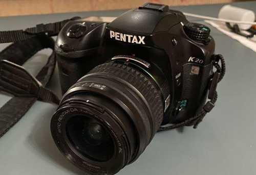 Зеркальный Pentax k20 + объектив smc 18-55