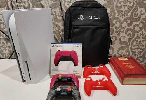 Playstation 5 +2 геймпада + игры + рюкзак