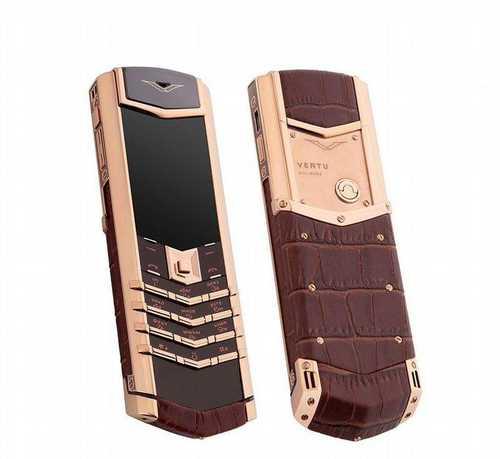 Vertu Signature S Design коричневый крокодил