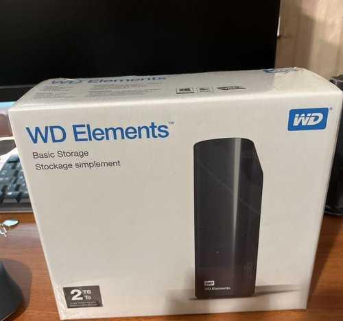 Внешний жесткий диск hdd WD elements 2 tb