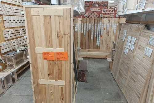 Дверь деревянная межкомнатная сосна с коробкой