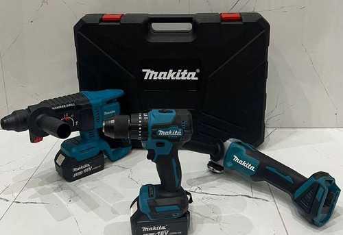 Набор Makita 3в1 Шуруповерт Перфоратор Болгарка