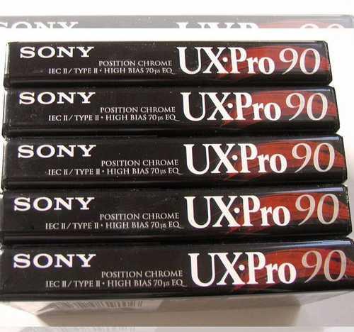 Аудиокассеты Sony UX Pro 90 Type II chrome 1996 г