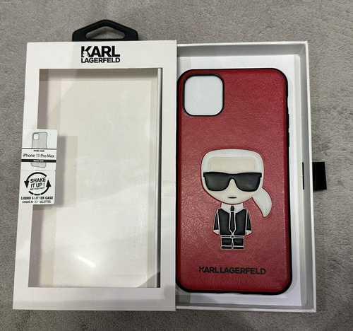 Чехол iPhone 11 pro max Karl Lagerfeld красный