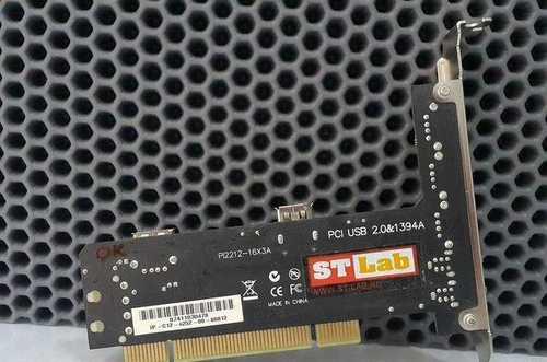 Контроллер PCI IEE-1394 firewire 4шт + USB 4шт
