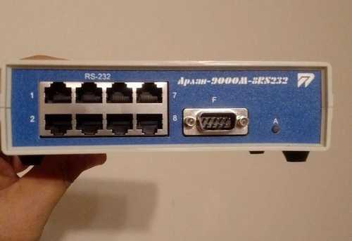 Преобразователь RS232-ethernet Арлан-9000М-8RS232