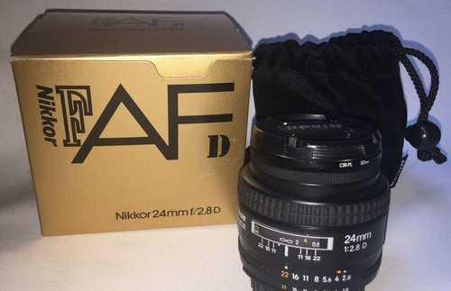 Объектив Nikon 24mm f/2.8D AF S№ 500302 Japan