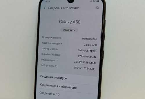 Дисплей samsung galaxy a50 оригинал в рамке