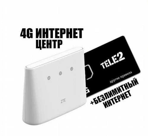 4G Роутер ZTE MF293N PRO + Интернет Теле2