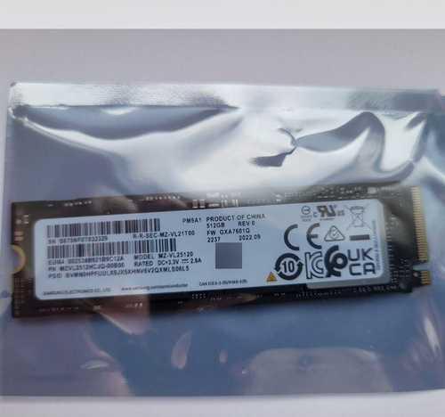 Samsung SSD PM9A1 512 Gb