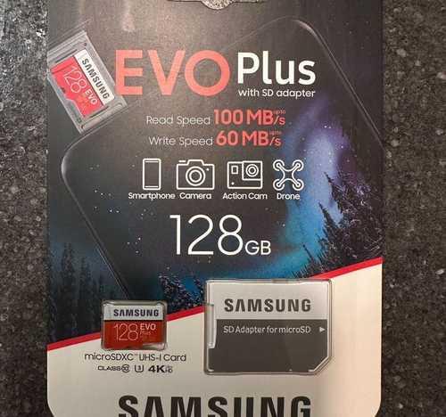 Карта памяти Samsung EVO Plus 128 гб