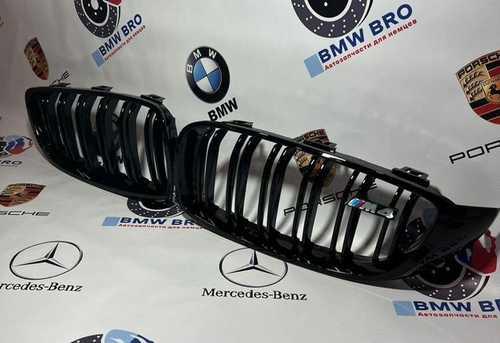 Ноздри решетка радиатора BMW F32 черный глянец