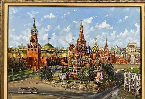 Картина маслом «Москва. Храм Вас. Блаженного»