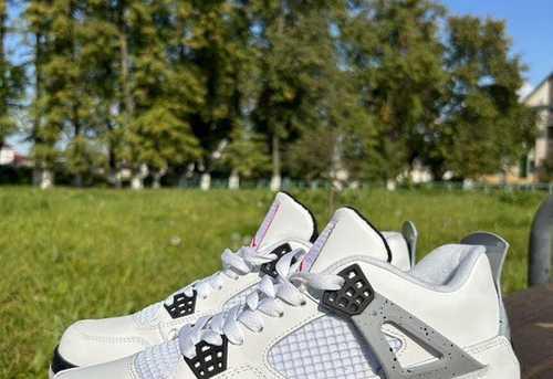 Nike Air Jordan 4 Retro 'Cement' кроссовки белые