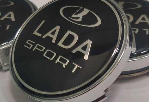 4шт колпаки LADA Sport 60мм для дисков черные