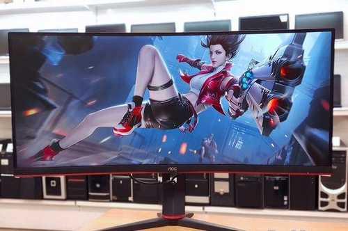 Игровой изогнутый монитор 34" AOC 100Hz 21x9 2K