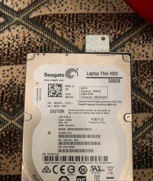 Продам seagate laptop thin hdd 500gb