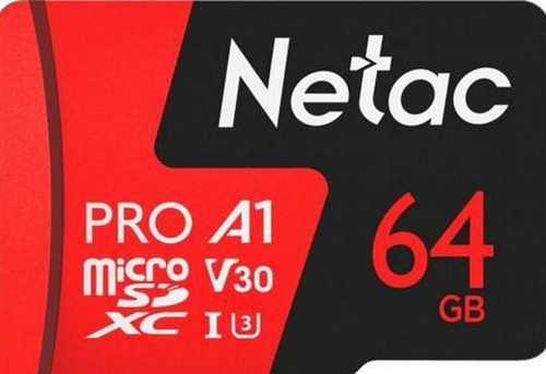 Карта памяти MicroSD 64GB Netac P500 Extreme Pro