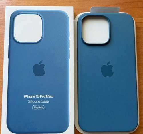 Apple Silicone Case iPhone 15 Pro Max Winter Blue