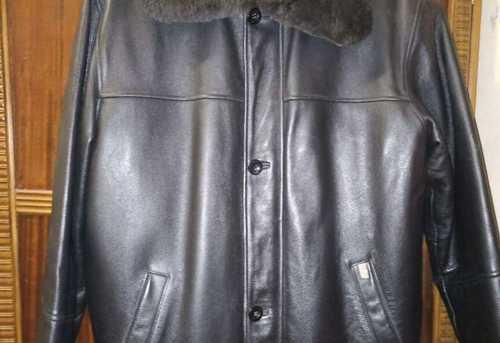 Кожаная куртка мужская 52 54