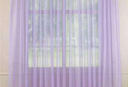 Тюлевые шторы фиолетовая+зелёная 300х260см