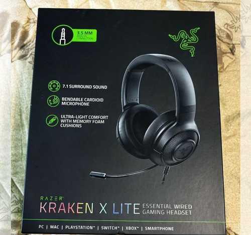 Игровые наушники razer kraken x lite