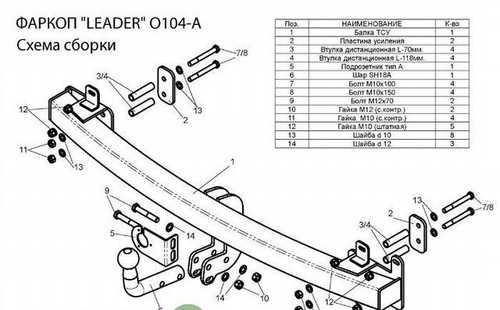 Фаркоп opel zafira (F75/B) (минивен) 1998-2005/200