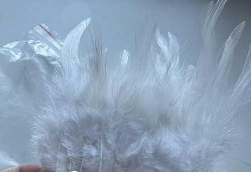 Белые натуральные перья