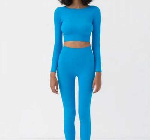 Lime Спортивный лонгслив, лосины,велосипедки xs-s
