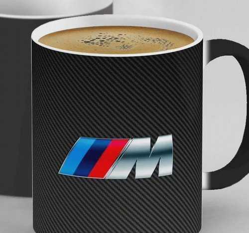 Кружка "BMW бмв M логотип карбон", 330 мл, 1 шт