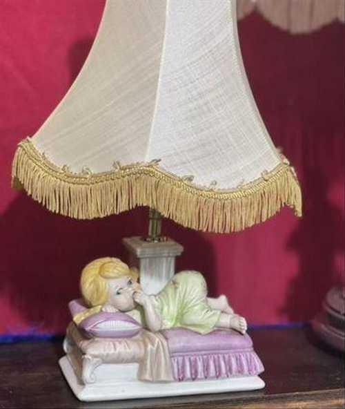 Винтажная настольная Лампа бисквитный фарфор
