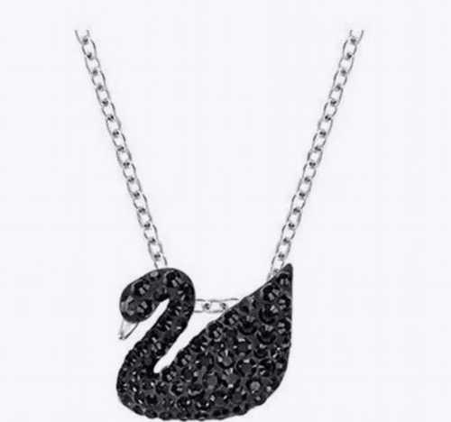 Новая подвеска черный лебедь Swarovski