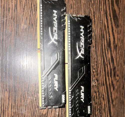 Оперативная память ddr4 hyperx fury 2x8gb