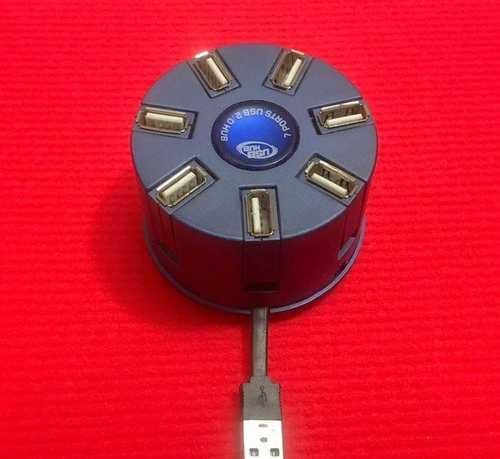 USB-хаб на 7 портов Orient с доп.питанием, USB 2.0